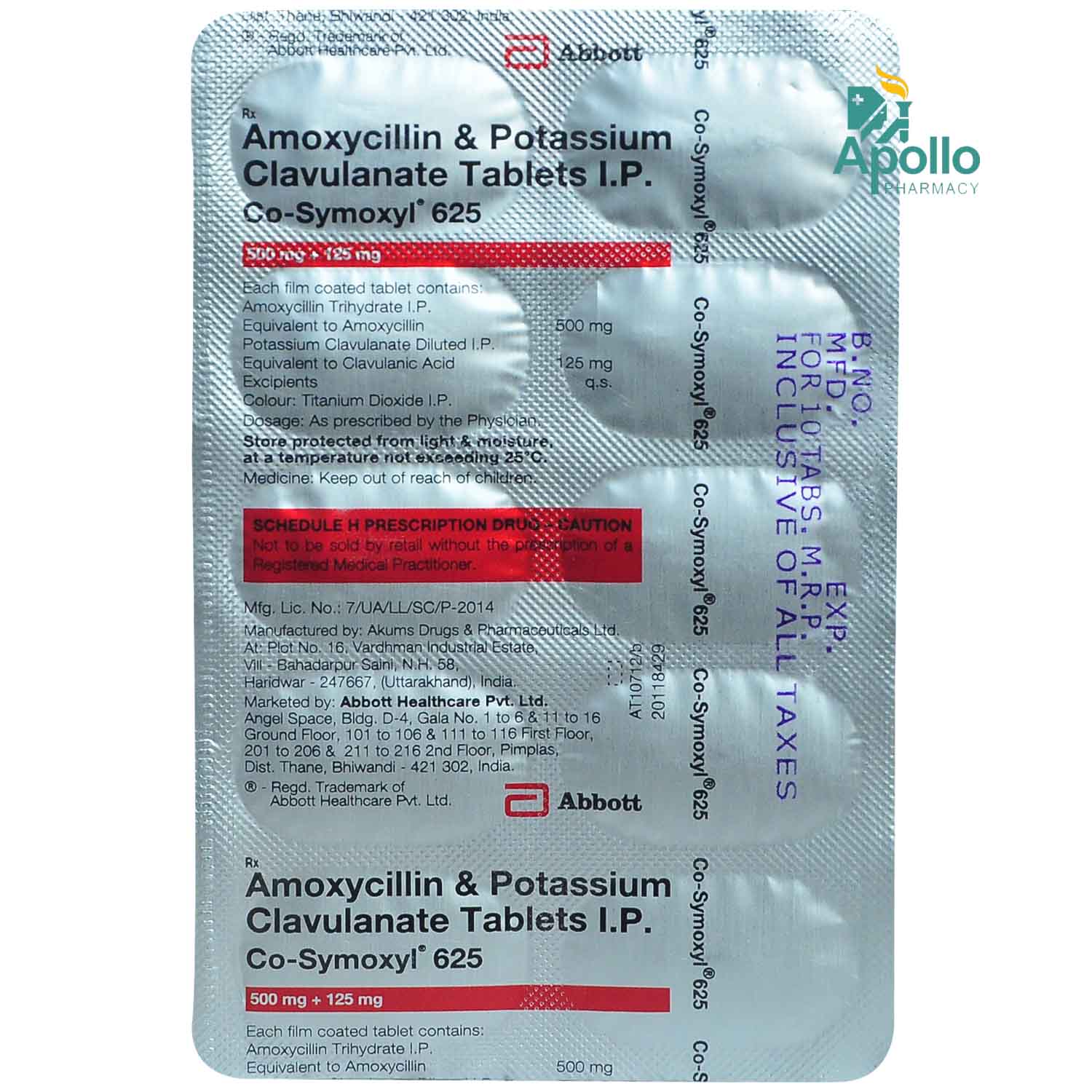 COSYMOXYL 625MG TABLET Price, Uses, Side Effects, Composition - Apollo ...