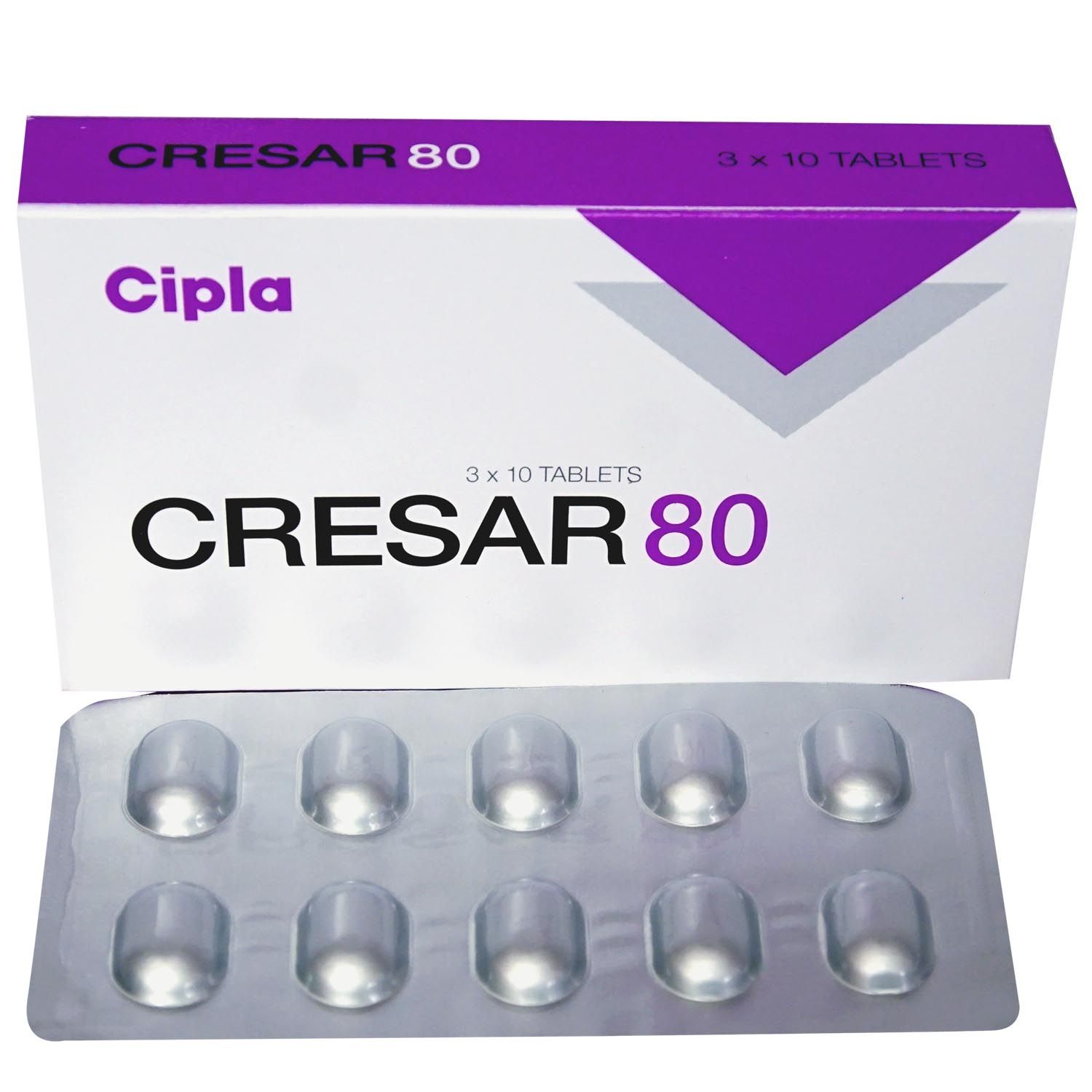 Cresar 80mg Tablet 10's Price, Uses, Side Effects, Composition - Apollo ...