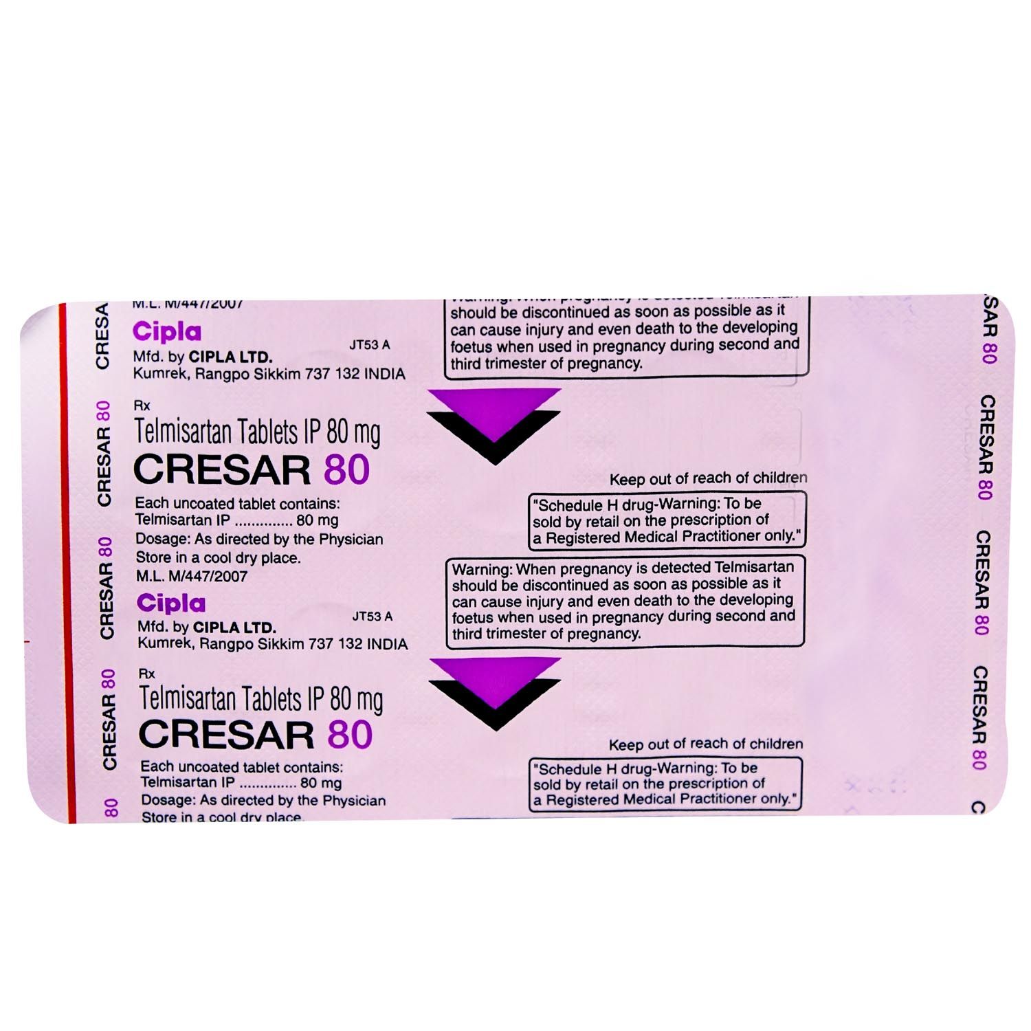 Cresar 80mg Tablet 10's Price, Uses, Side Effects, Composition - Apollo ...