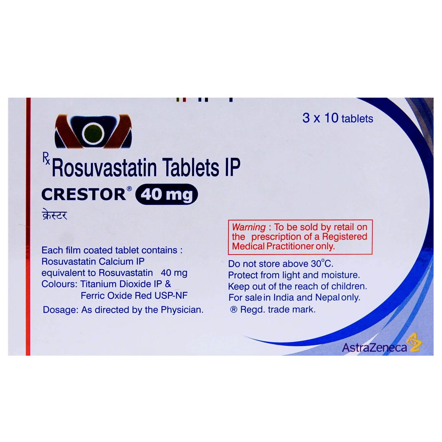 Crestor 40 Tablet 10's Price, Uses, Side Effects, Composition - Apollo ...