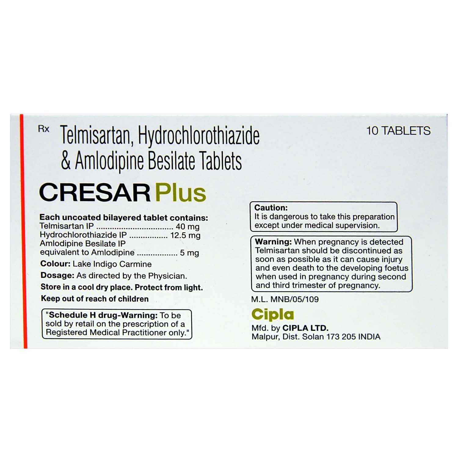 Cresar Plus Tablet 10's Price, Uses, Side Effects, Composition - Apollo ...
