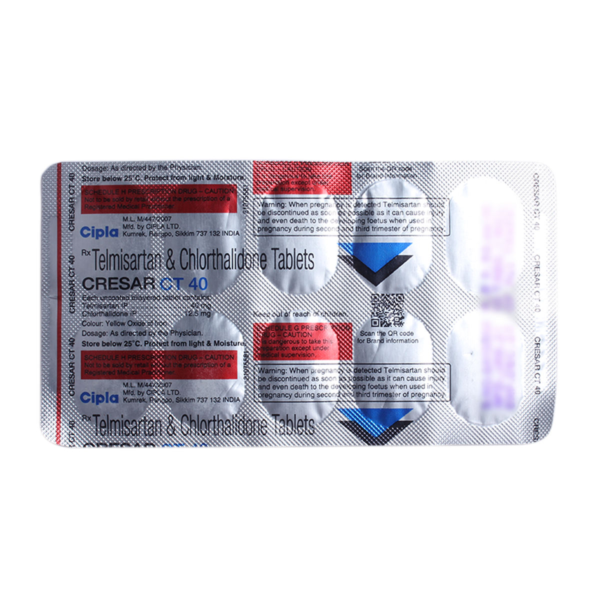 CRESAR CT 40MG TABLET 10'S Price, Uses, Side Effects, Composition ...