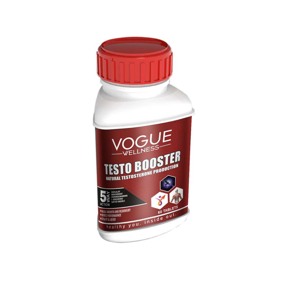 Vogue Wellness Testo Booster, 60 Tablets Price, Uses, Side Effects ...