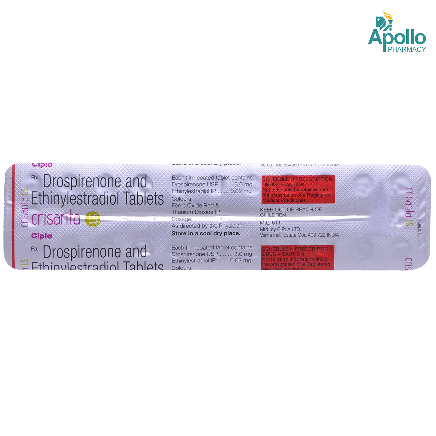 Crisanta LS Tablet 24's Price, Uses, Side Effects, Composition - Apollo ...