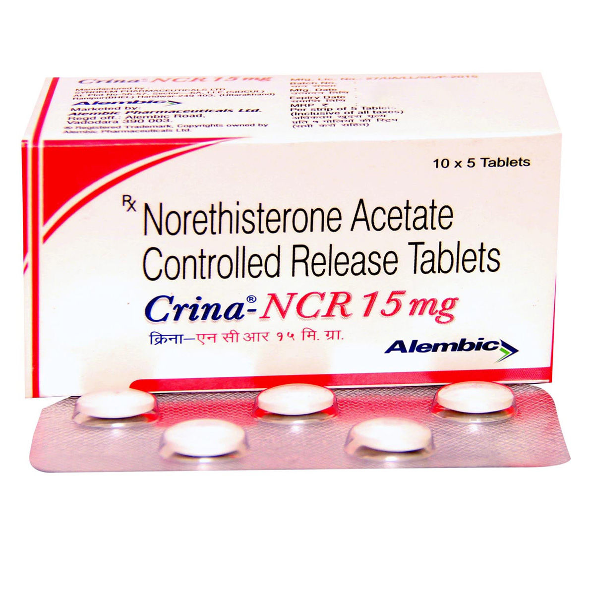 Crina-NCR 15 mg Tablet 5's Price, Uses, Side Effects, Composition ...
