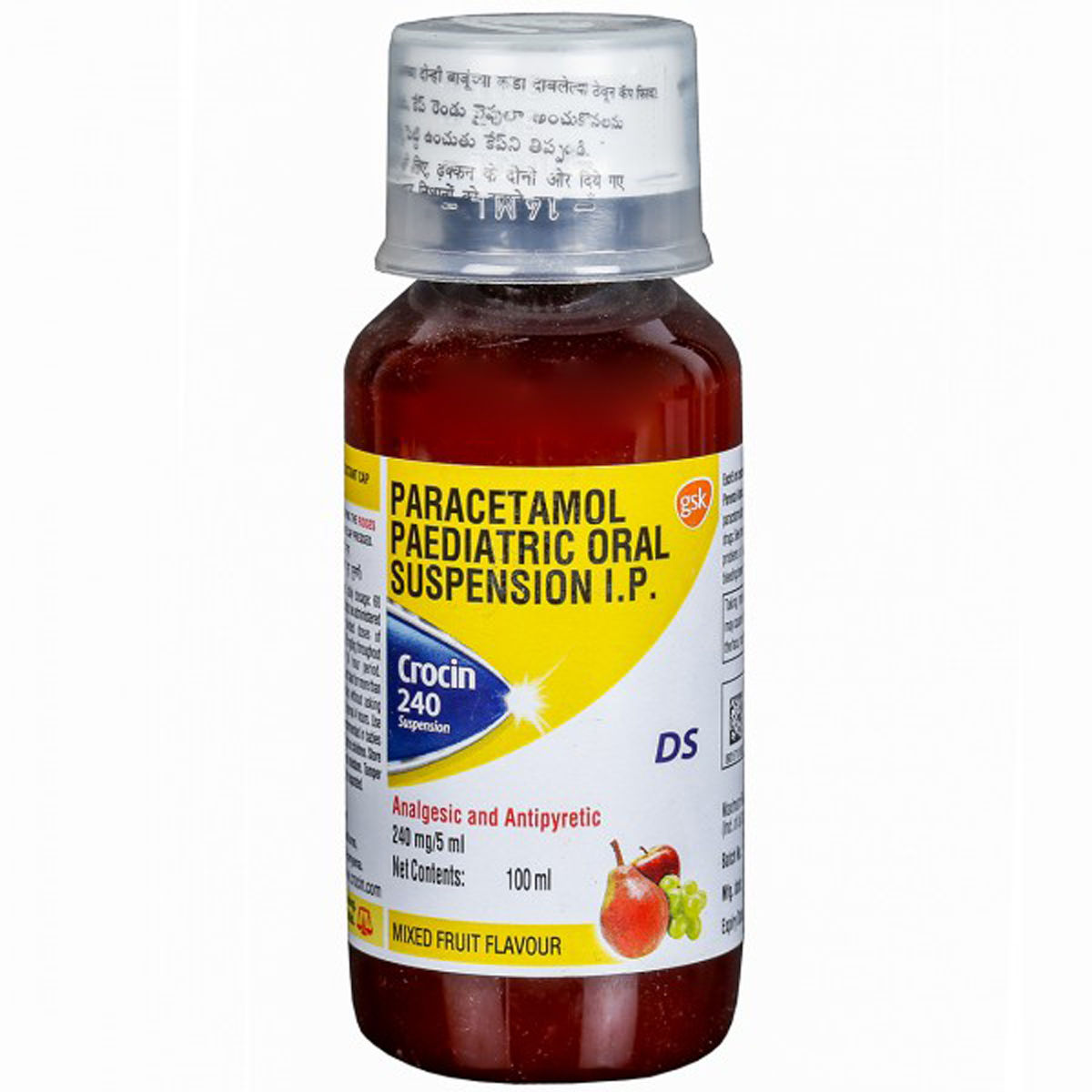 Crocin 240 DS Mixed Fruit Suspension, 100 ml Price, Uses, Side Effects ...