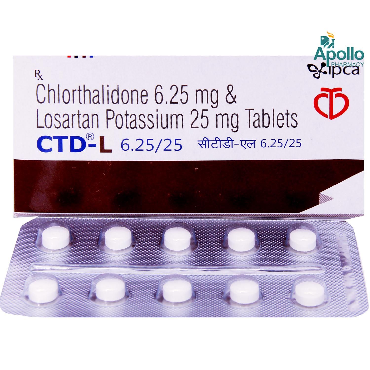 CTD L 6.25 /25MG TABLET Price, Uses, Side Effects, Composition - Apollo ...