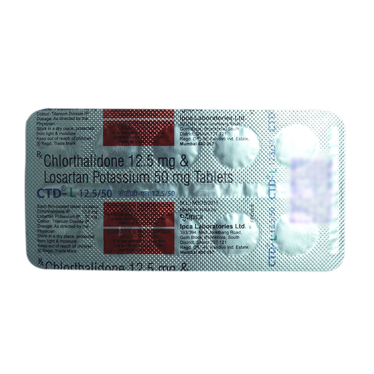 Ctd-L 12.5/50 Tablet 10's Price, Uses, Side Effects, Composition ...