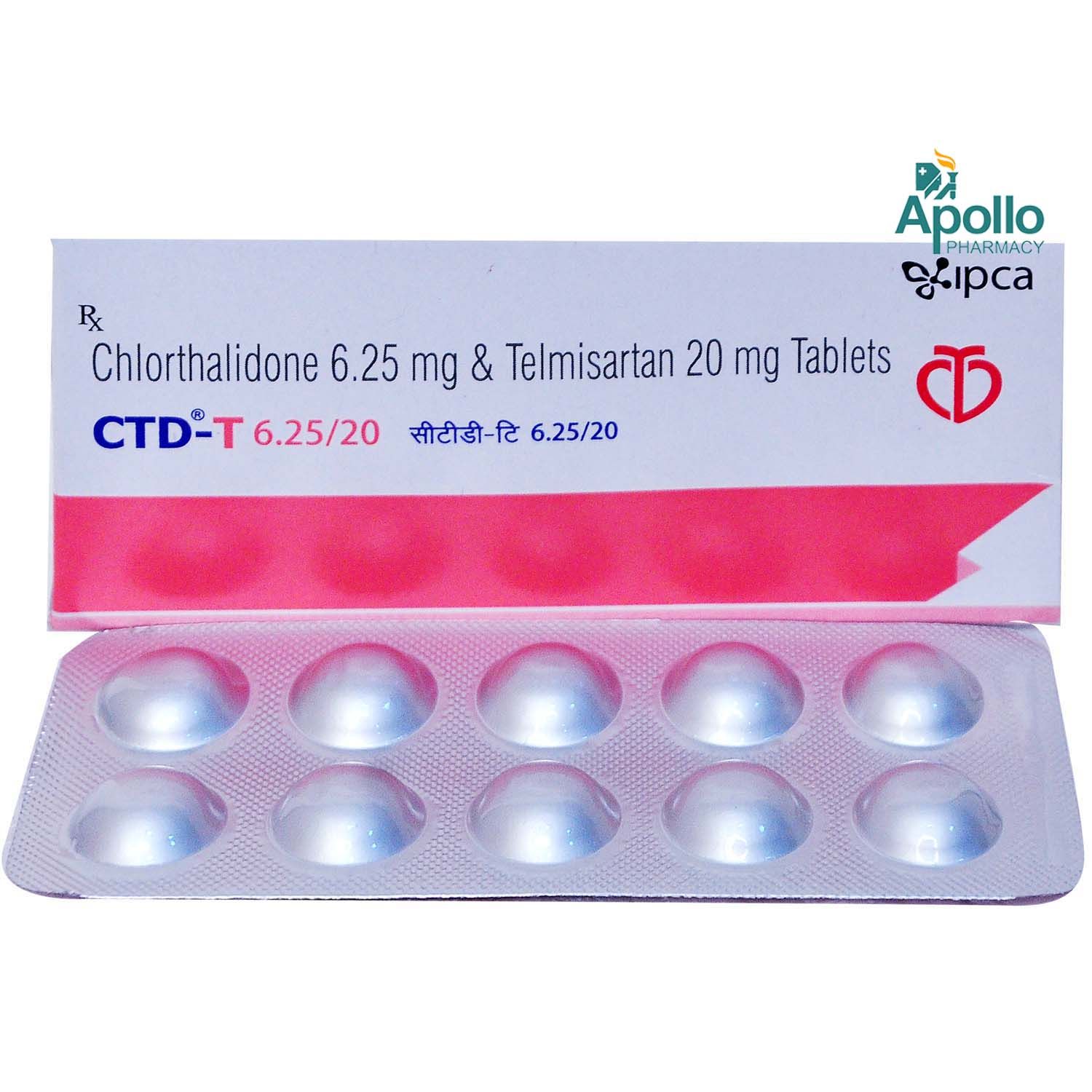 CTD T 6.25/20 Tablet 10's Price, Uses, Side Effects, Composition ...