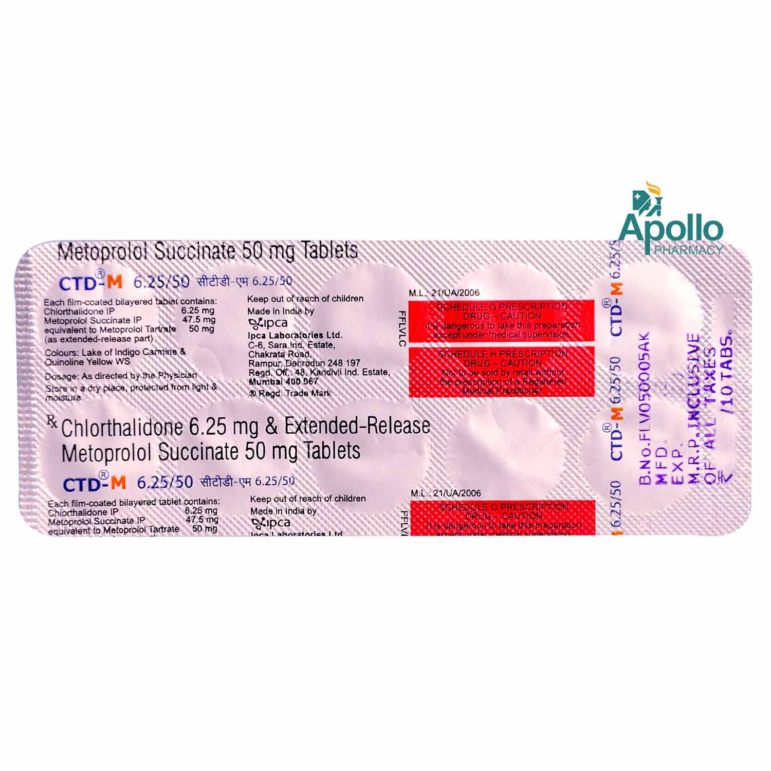CTD M 6.25/50MG TABLET Price, Uses, Side Effects, Composition - Apollo ...