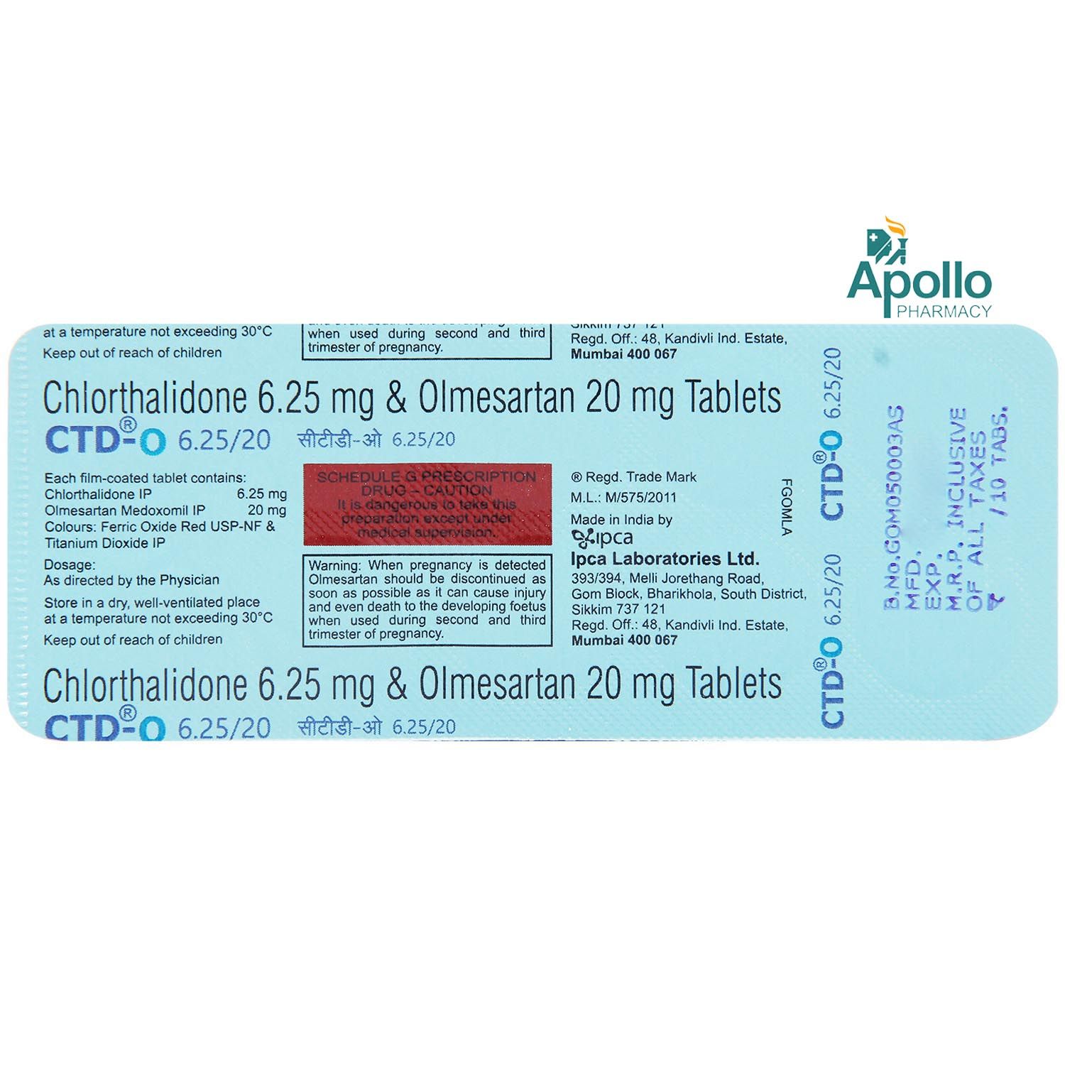 CTD C 6.25MG/10MG TABLET 10'S Price, Uses, Side Effects, Composition ...
