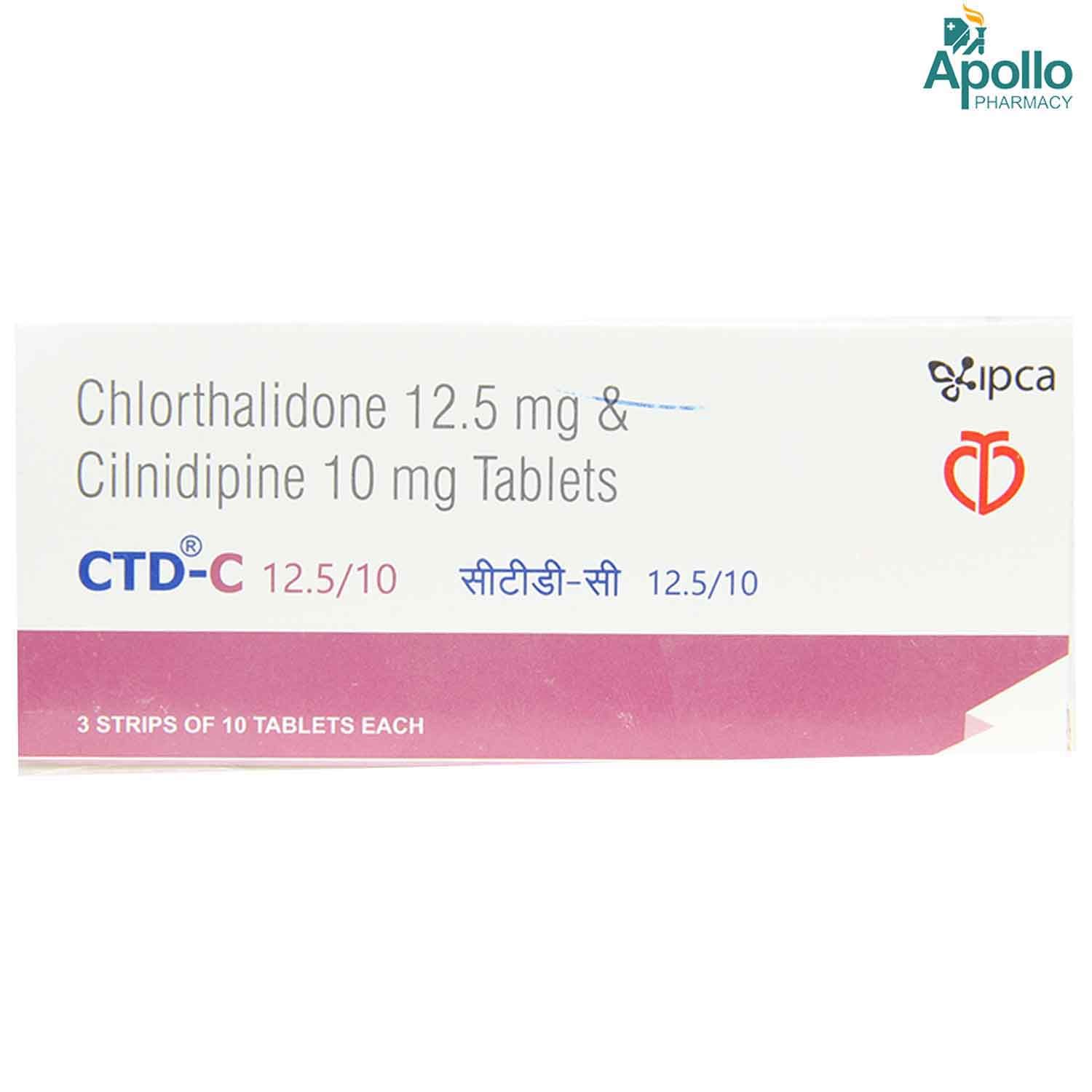 CTD C 12.5/10MG TABLET 10'S Price, Uses, Side Effects, Composition ...