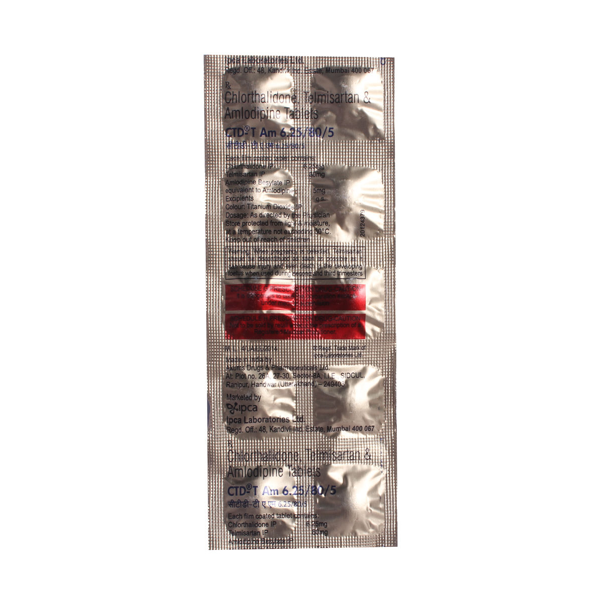 CTD-T AM 6.25/80/5 Tablet 10's Price, Uses, Side Effects, Composition ...