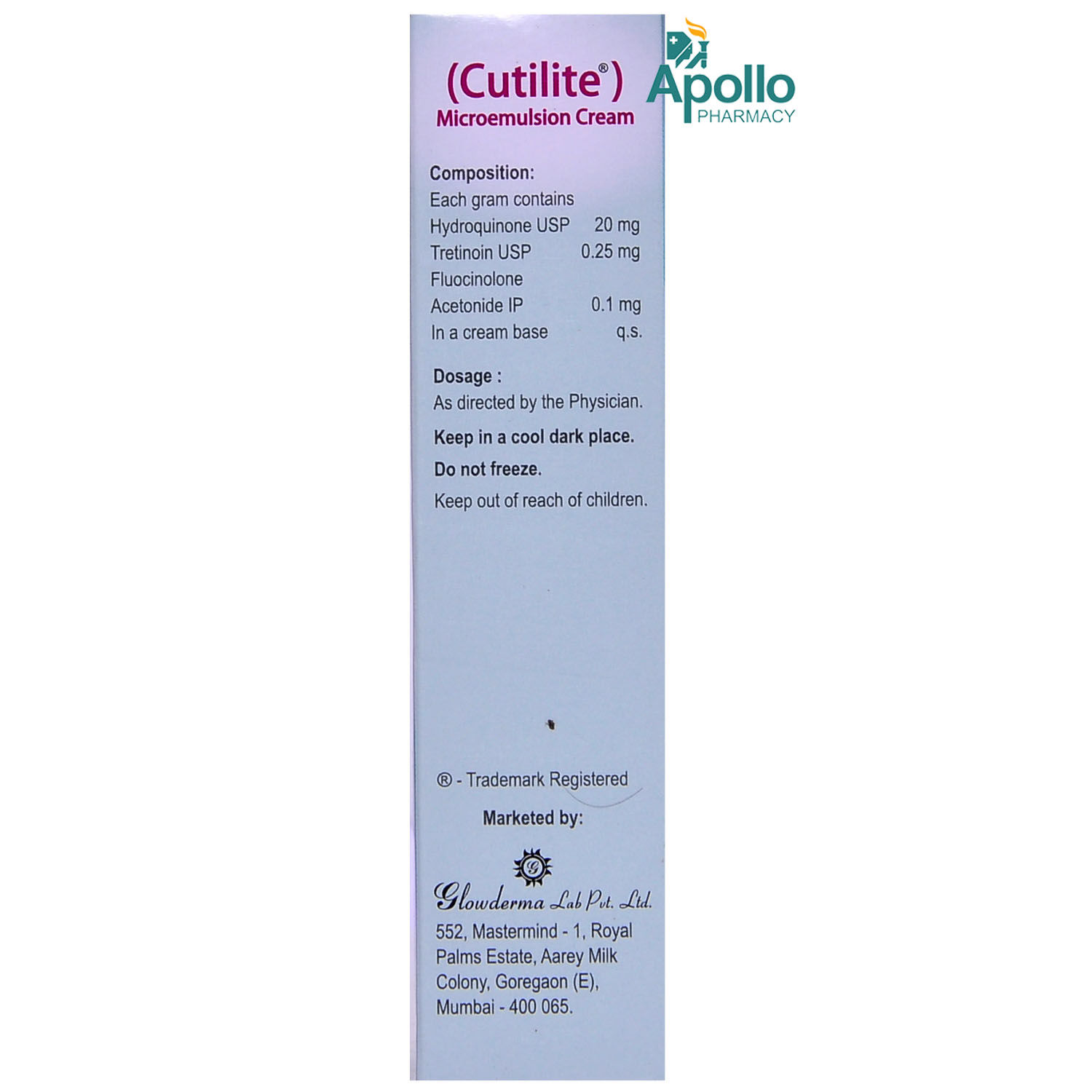 Cutilite Cream Price, Uses, Side Effects, Composition - Apollo Pharmacy