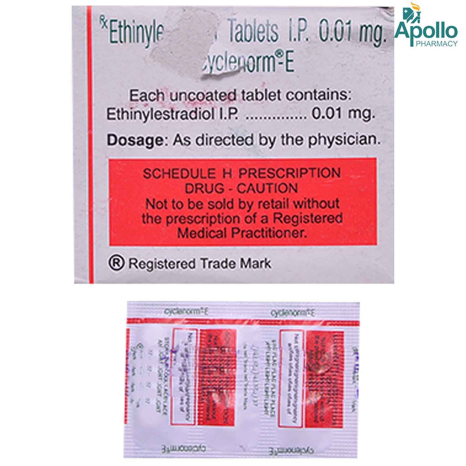 CYCLONORM E TABLET Price, Uses, Side Effects, Composition - Apollo Pharmacy