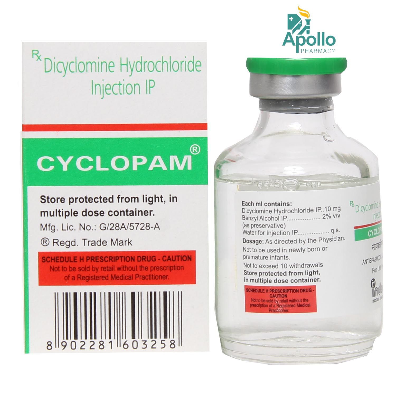 CYCLOPAM INJECTION 30ML Price, Uses, Side Effects, Composition - Apollo ...