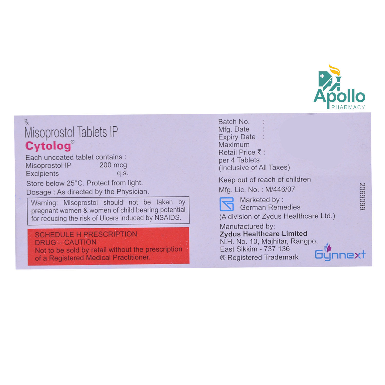 Cytolog Tablet 4's Price, Uses, Side Effects, Composition - Apollo Pharmacy
