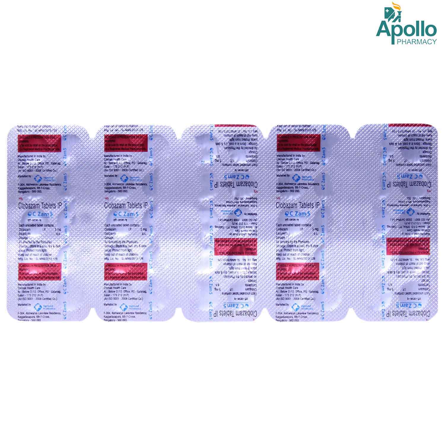 CZAM 5MG TABLET Price, Uses, Side Effects, Composition - Apollo Pharmacy