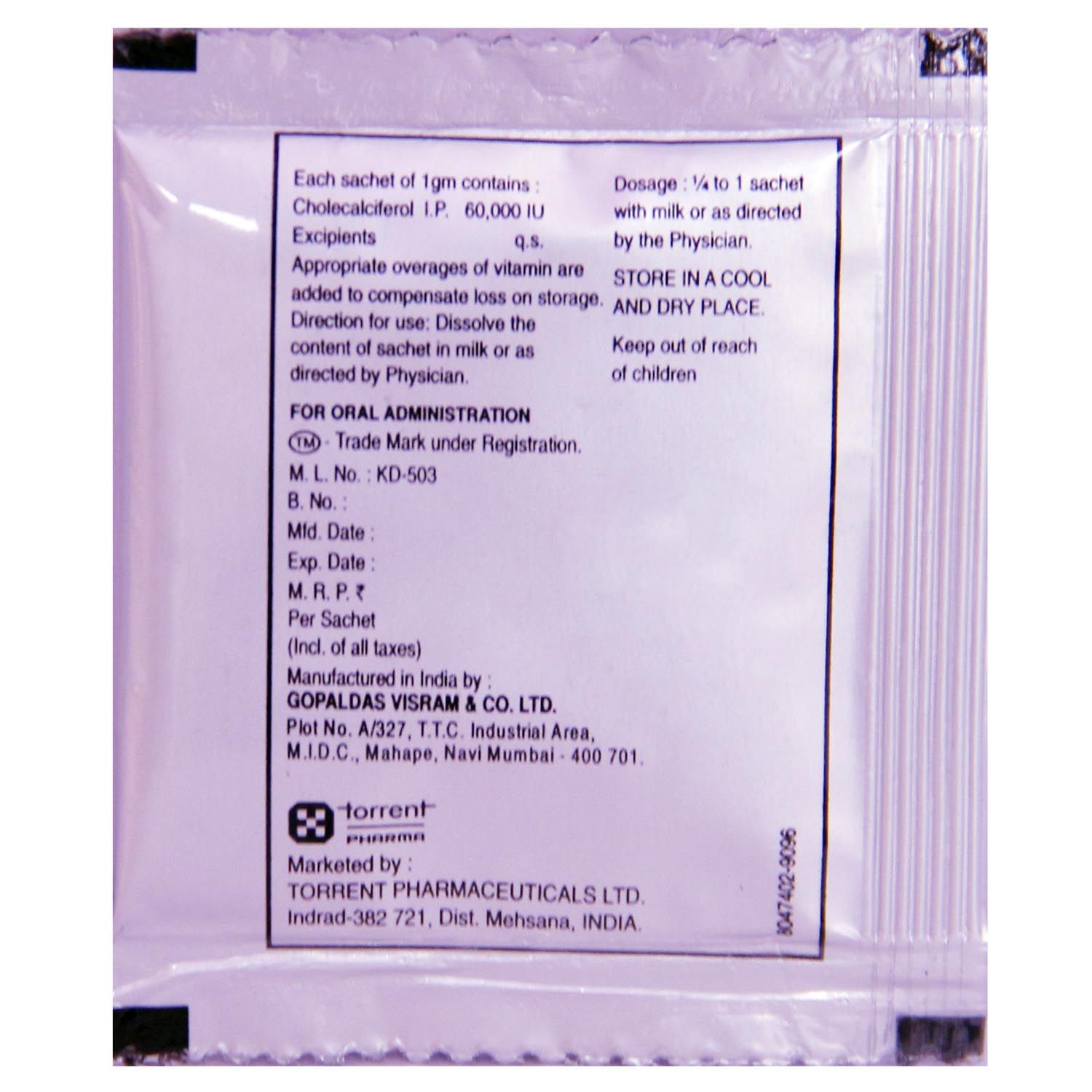 D 360 Sachet 1 gm Price, Uses, Side Effects, Composition - Apollo Pharmacy