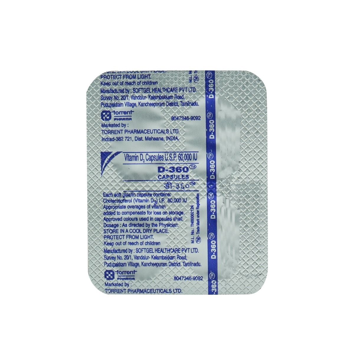 D 360 Capsule 4's Price, Uses, Side Effects, Composition - Apollo Pharmacy