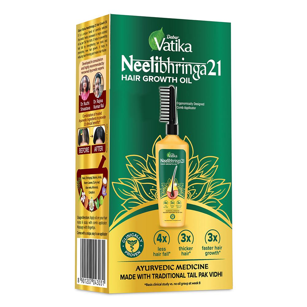 Dabur Vatika Neelibhringa 21 Hair Growth Oil, 100 ml Price, Uses, Side ...