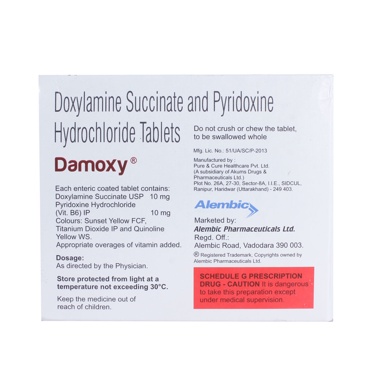 Damoxy Tablet 30's Price, Uses, Side Effects, Composition - Apollo Pharmacy