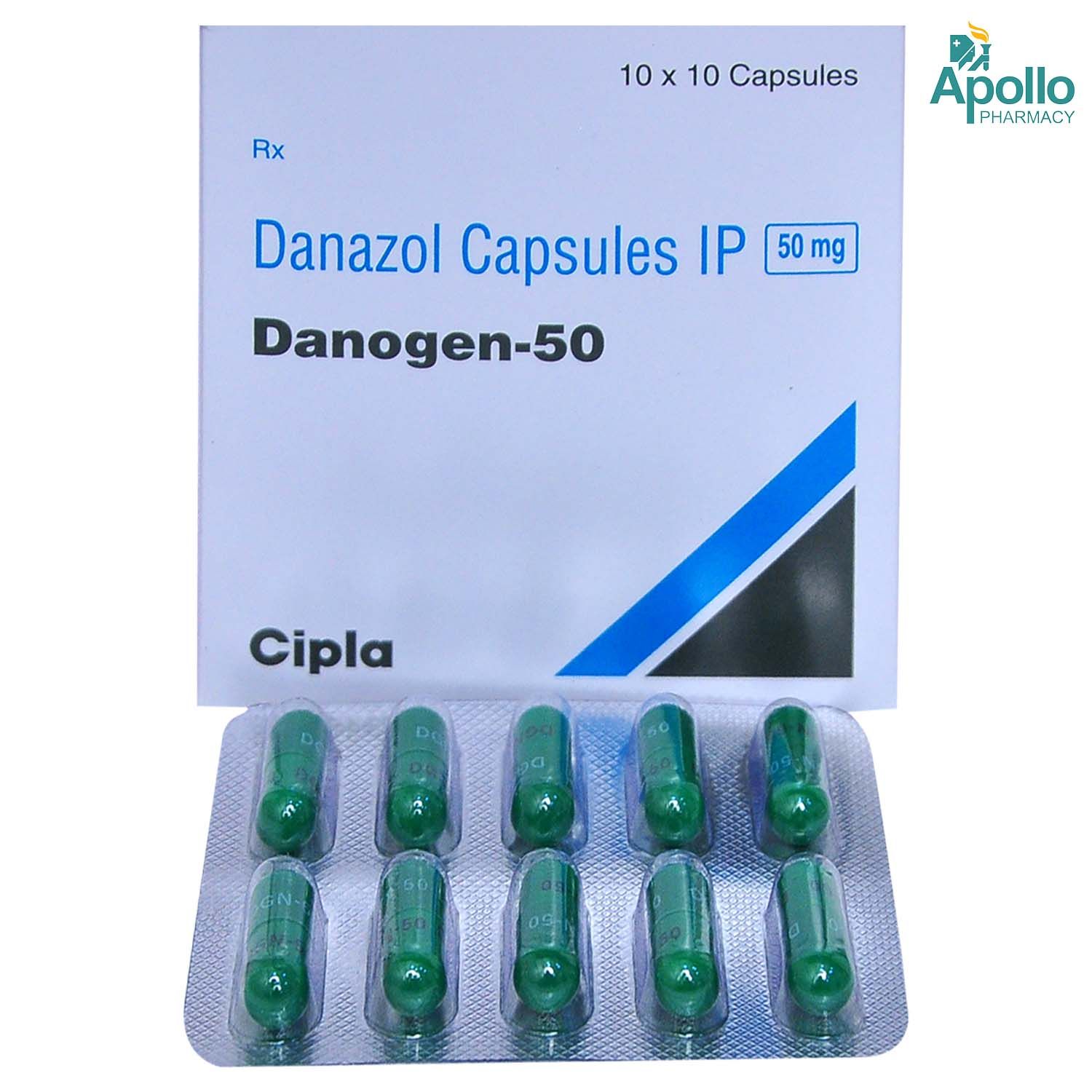 Danogen-50 Capsule 10's Price, Uses, Side Effects, Composition - Apollo ...
