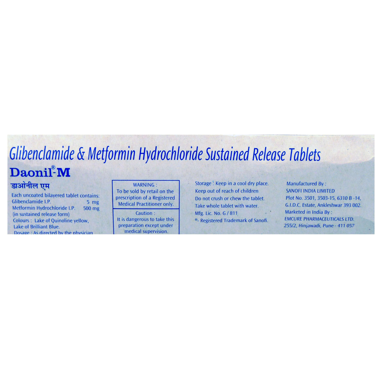 DAONIL M TABLET Price, Uses, Side Effects, Composition - Apollo Pharmacy