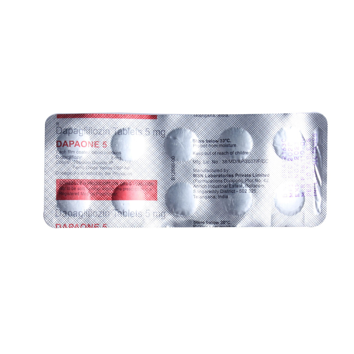 Dapaone 5 mg Tablet 10's Price, Uses, Side Effects, Composition ...
