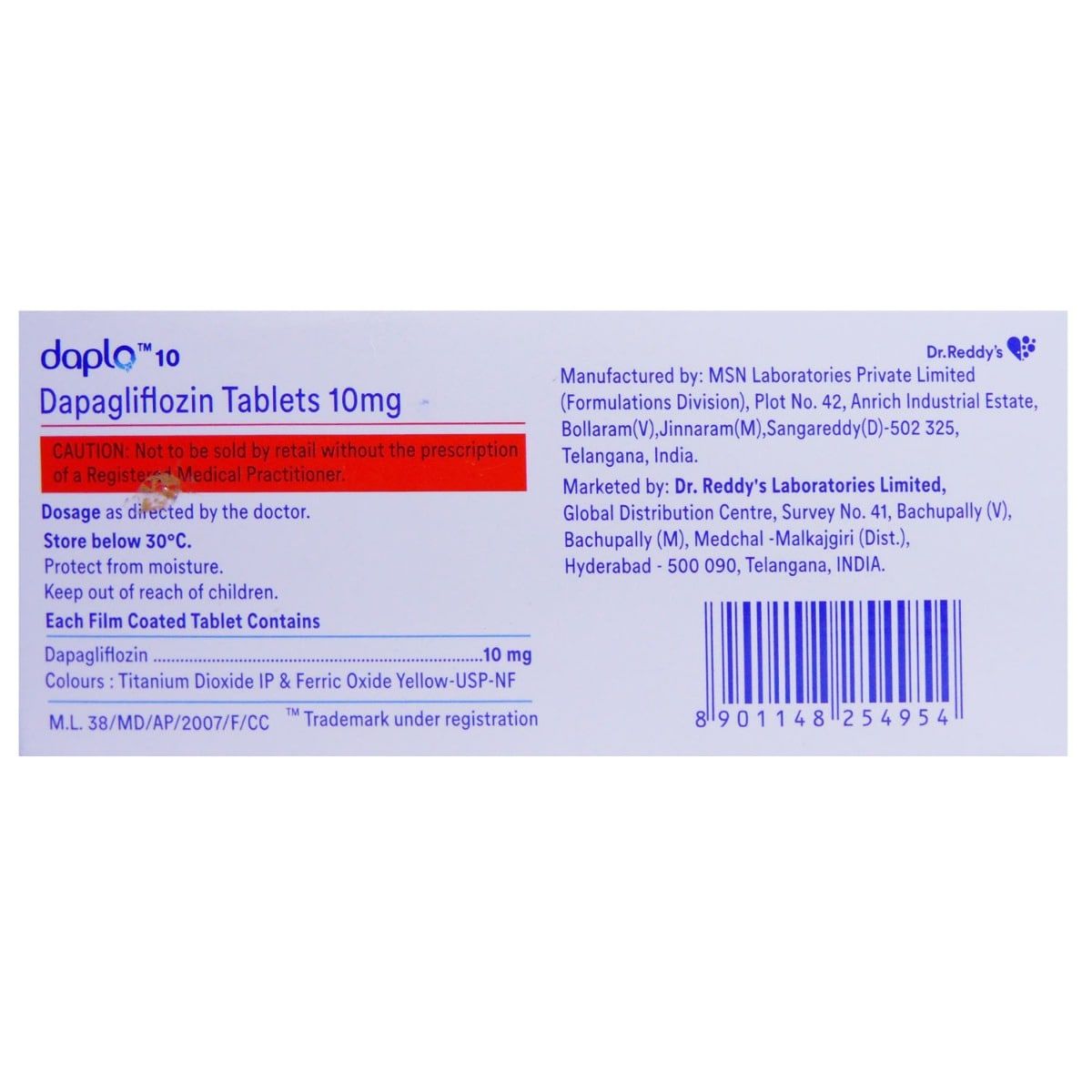 Daplo 10 Tablet 10's Price, Uses, Side Effects, Composition - Apollo ...