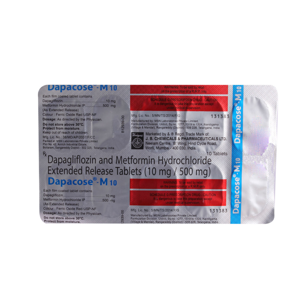 Dapacose M 10 Tablet 10's Price, Uses, Side Effects, Composition ...