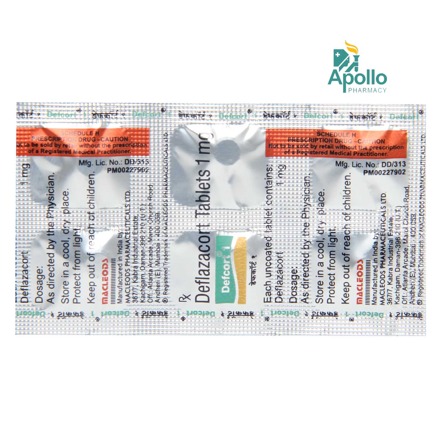 DEFCORT 1MG TABLET Price, Uses, Side Effects, Composition - Apollo Pharmacy