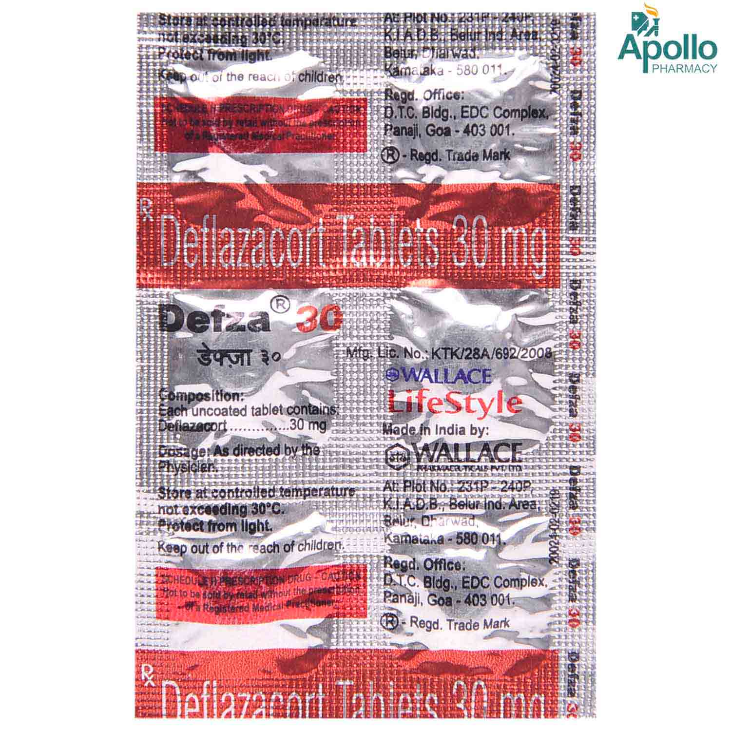 Defza 30 Tablet 6's Price, Uses, Side Effects, Composition - Apollo ...