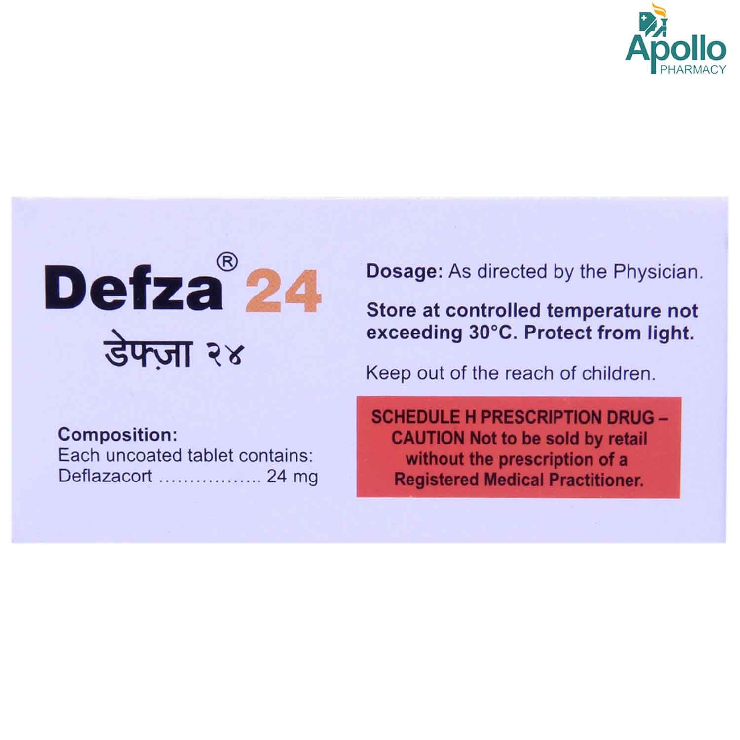 Defza 24 Tablet 6's Price, Uses, Side Effects, Composition - Apollo ...