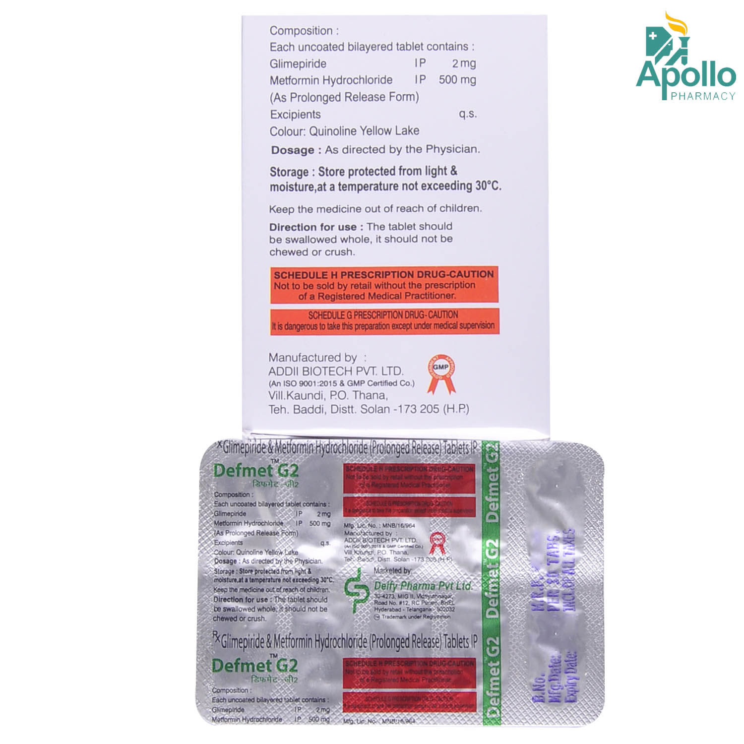 Defmet G2 Tablet 10's Price, Uses, Side Effects, Composition - Apollo ...