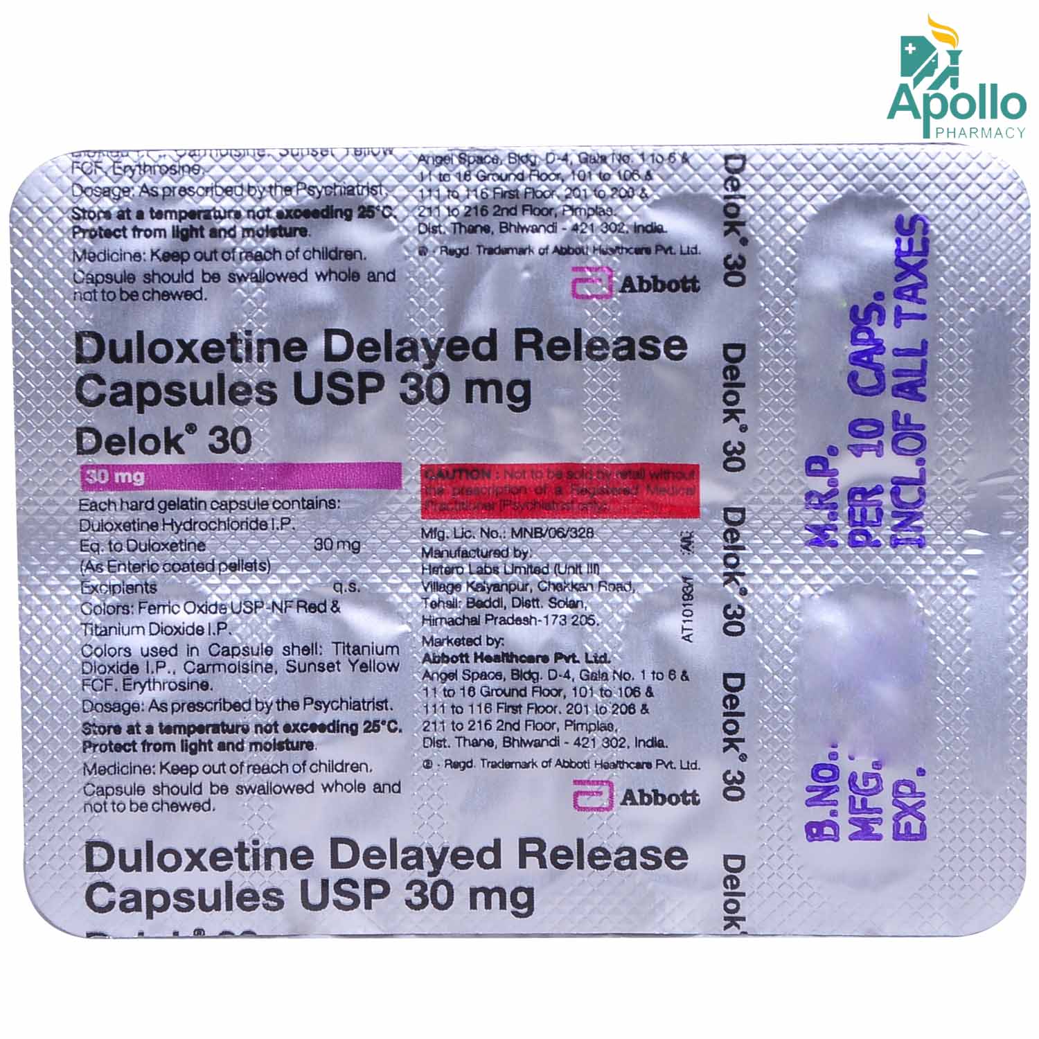 DELOK 30MG CAPSULE Price, Uses, Side Effects, Composition - Apollo Pharmacy