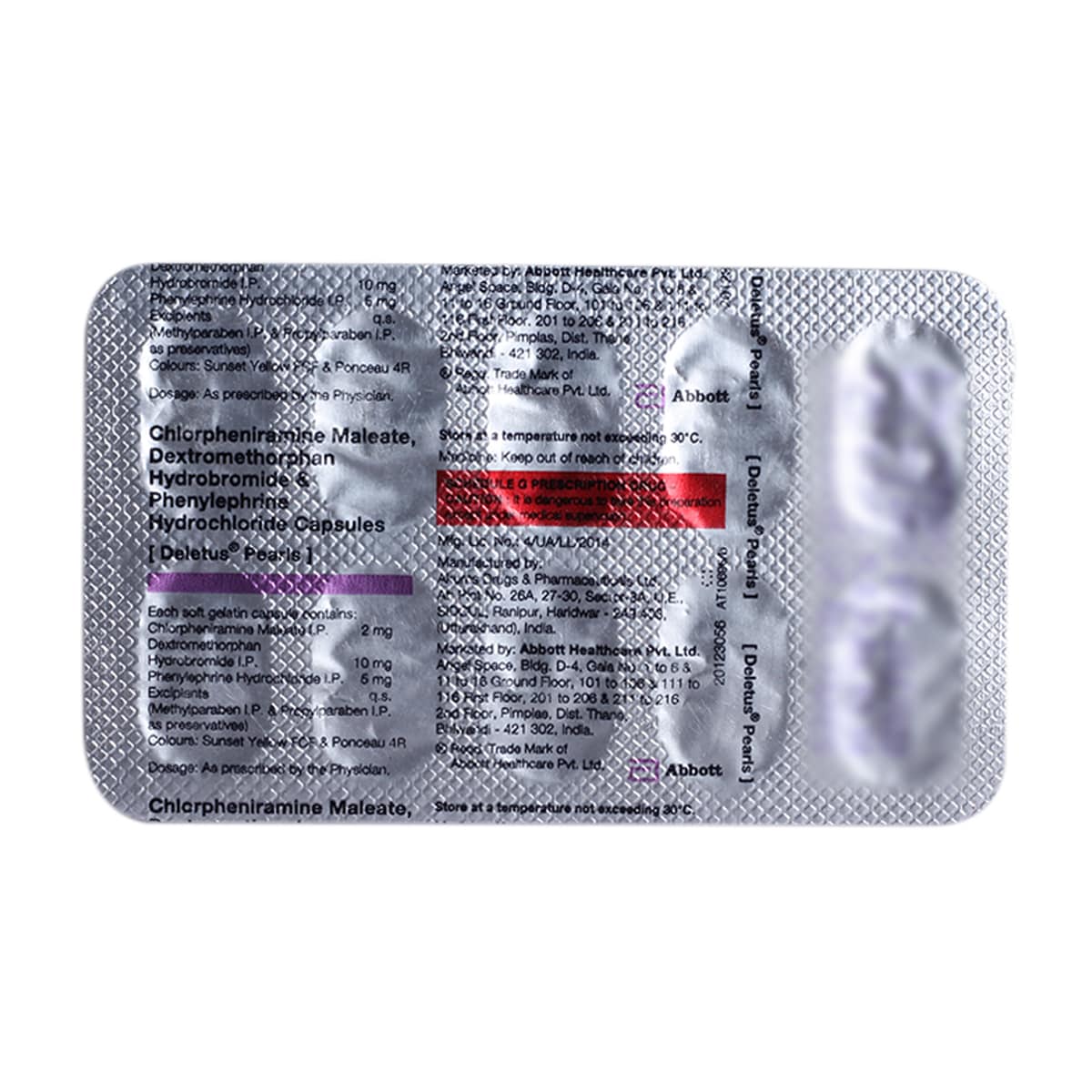 Deletus Pearls Capsule 10's Price, Uses, Side Effects, Composition ...