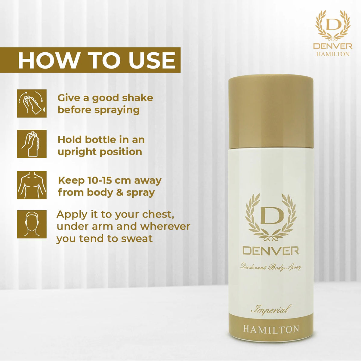 Denver Hamilton Imperial Deodrant Body Spray, 165 ml Price, Uses, Side ...