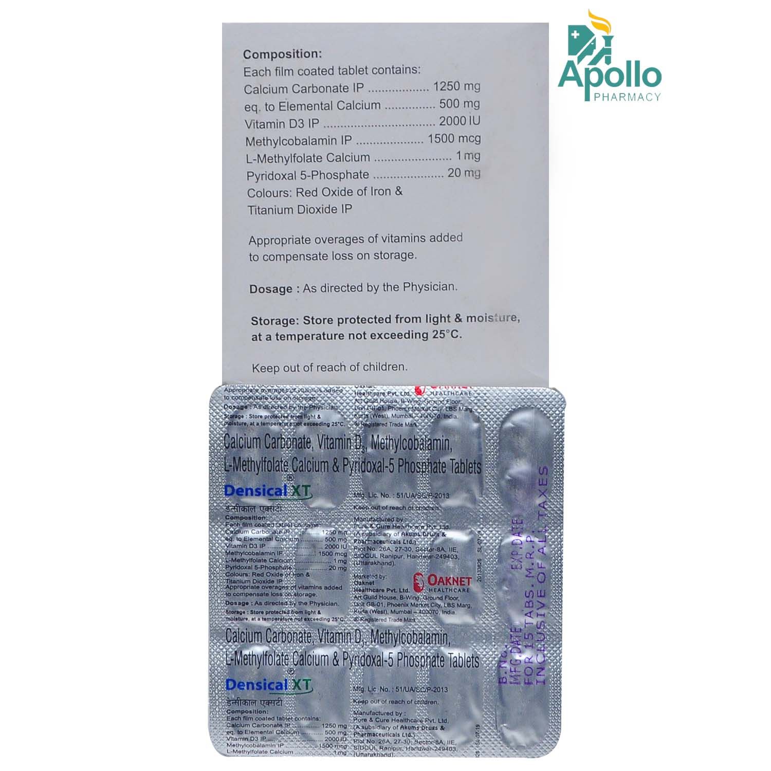 Densical XT Tablet 15's Price, Uses, Side Effects, Composition - Apollo ...