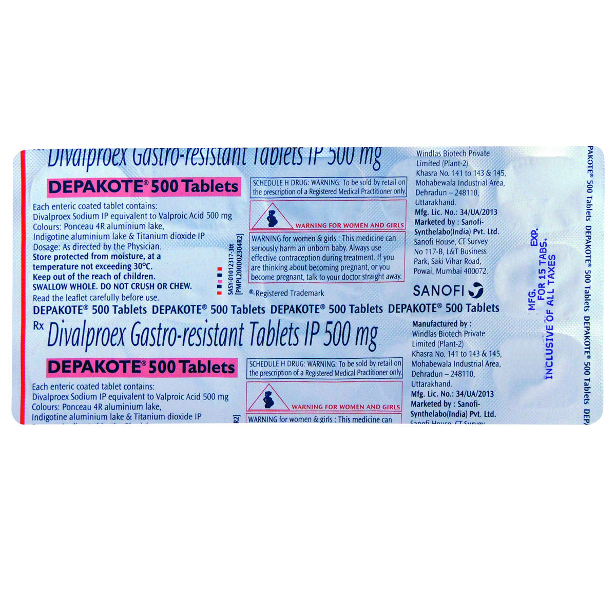 Depakote 500 Tablet 15's Price, Uses, Side Effects, Composition ...