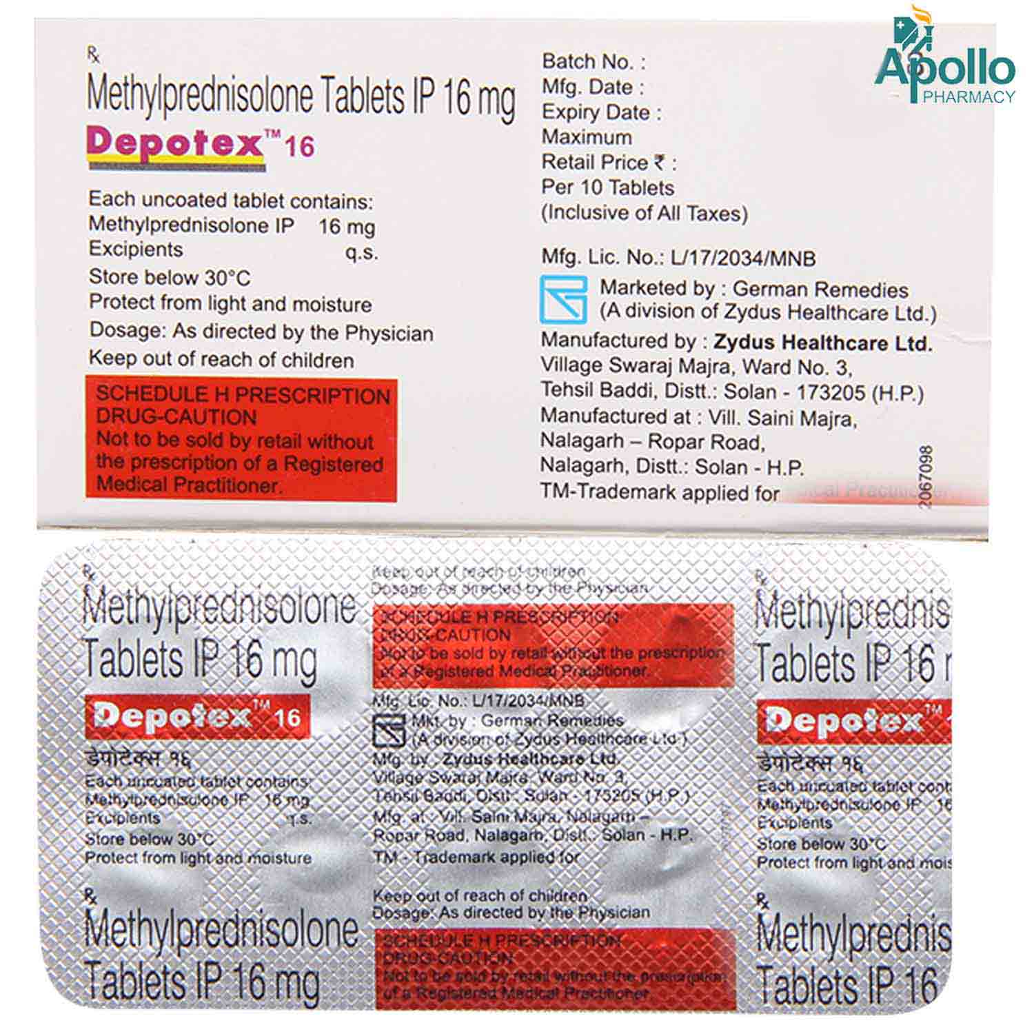 Depotex 16 Tablet 10's Price, Uses, Side Effects, Composition - Apollo ...