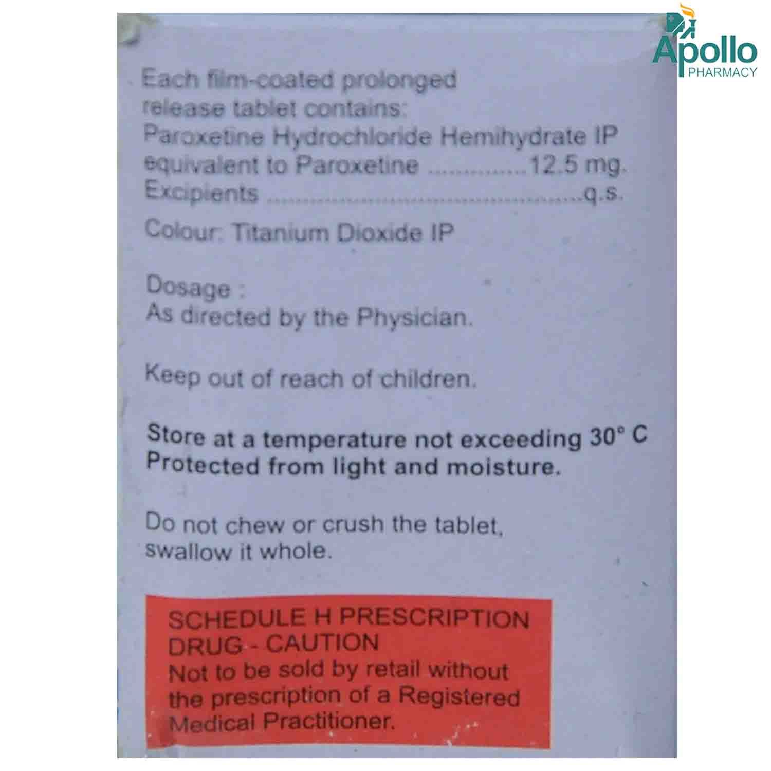 DEPAXIL CR 12.5MG TABLET Price, Uses, Side Effects, Composition ...