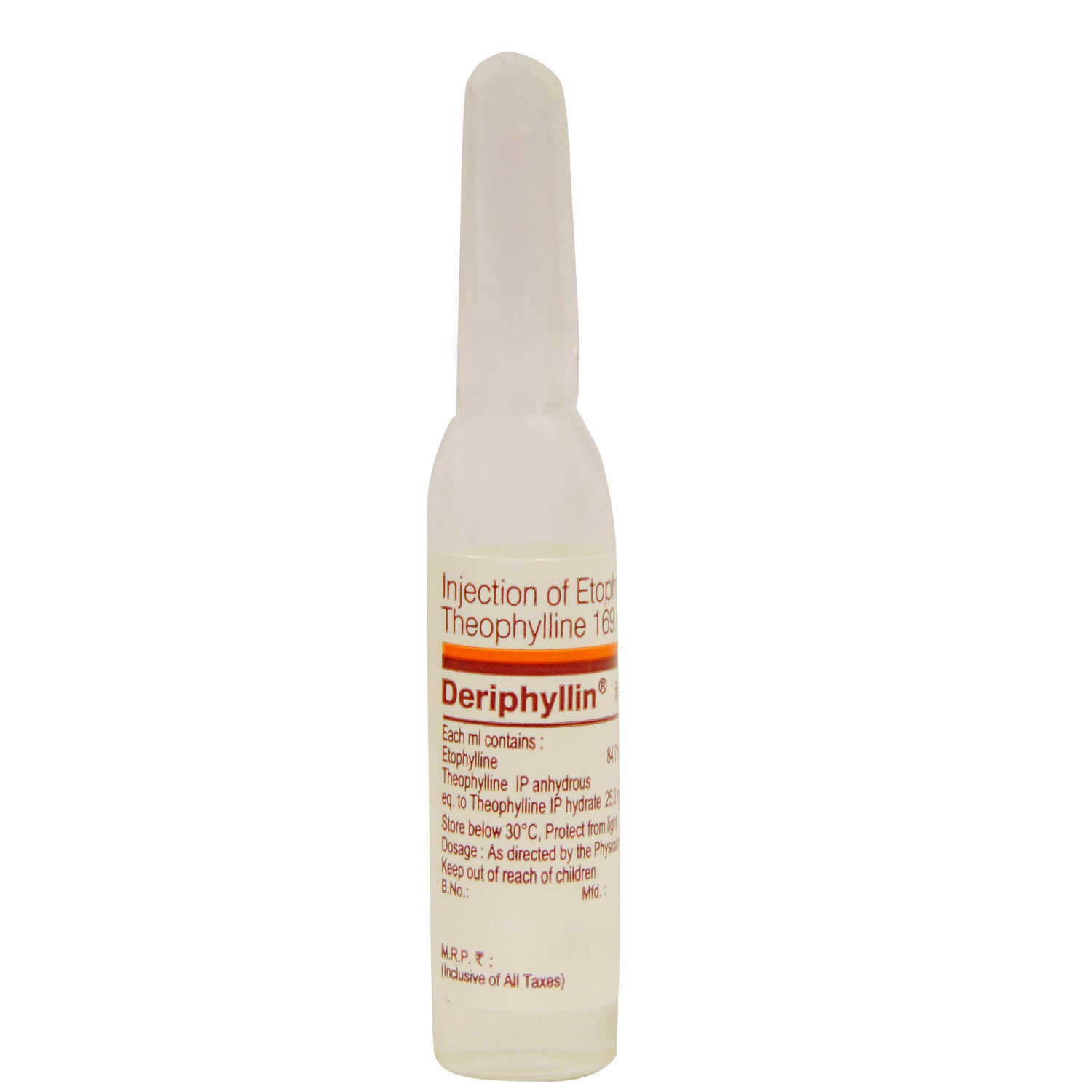 Deriphyllin Injection 10X2 ml Price, Uses, Side Effects, Composition ...