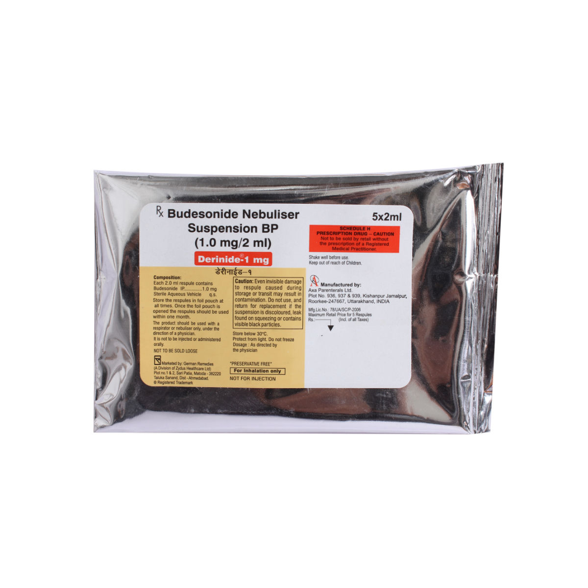 Derinide 1 mg Respules 5x2 ml Price, Uses, Side Effects, Composition ...