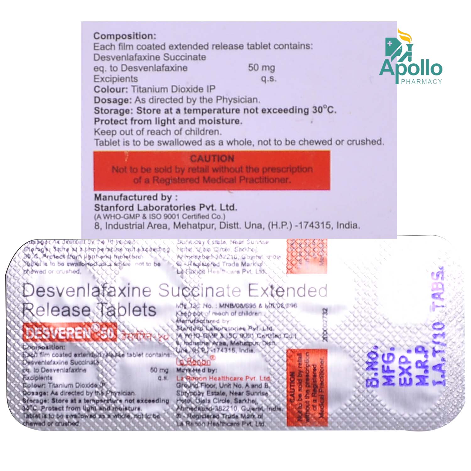 Desveren 50 Tablet 10's Price, Uses, Side Effects, Composition - Apollo ...