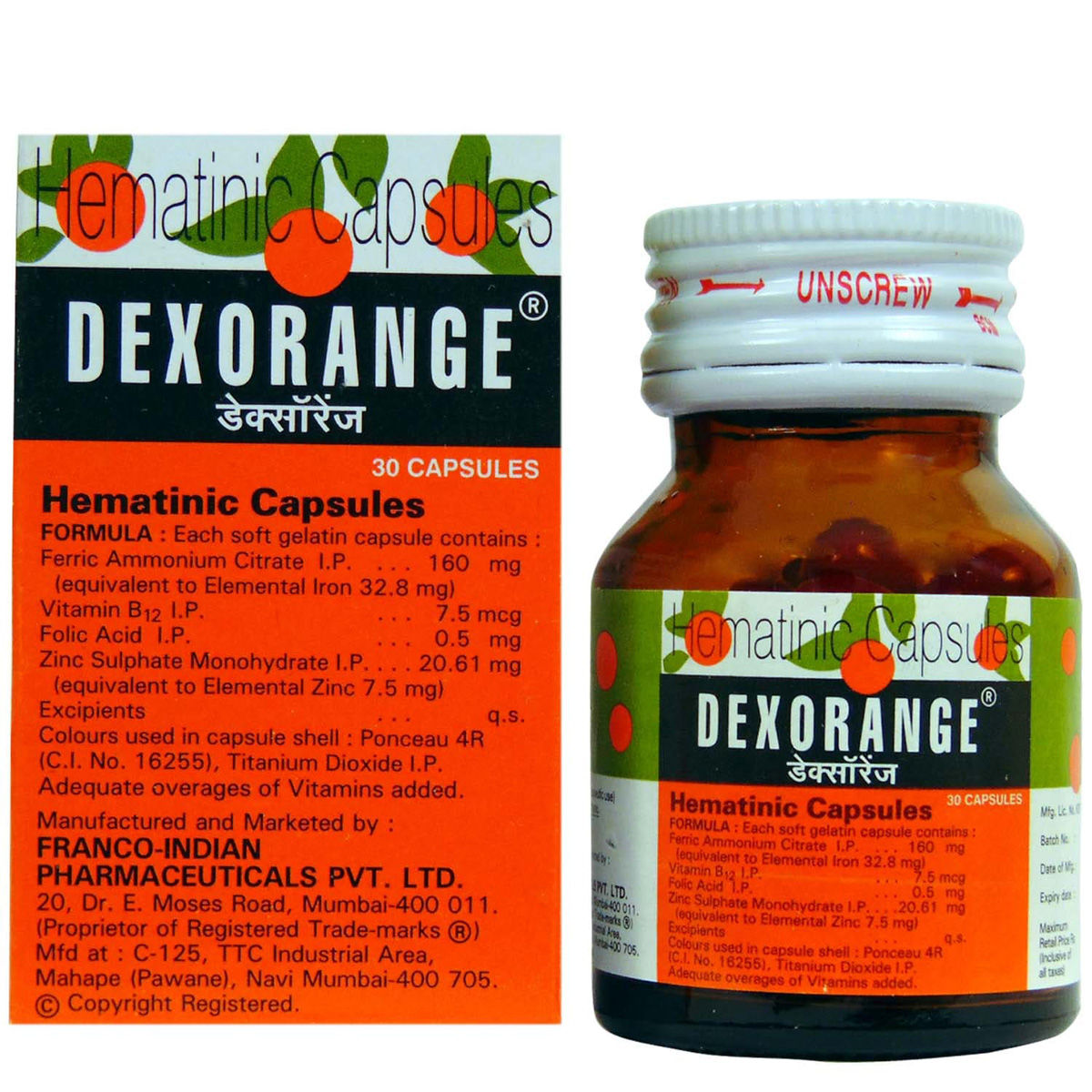 Dexorange Capsule 30's Price, Uses, Side Effects, Composition - Apollo ...