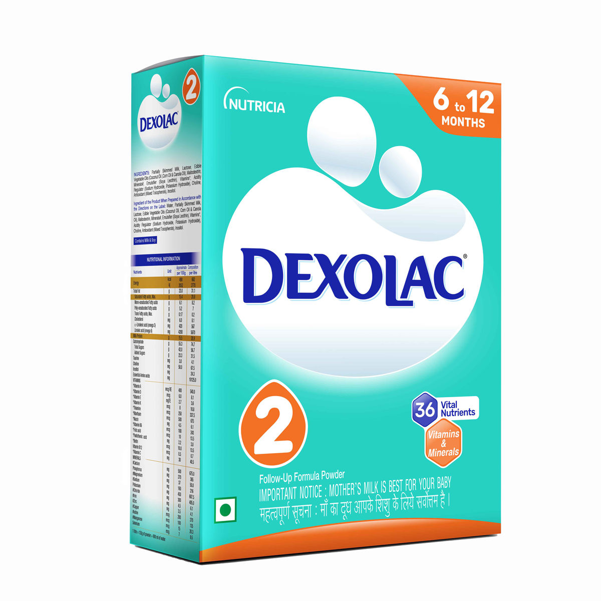 Dexolac Follow-Up Formula Stage 2 Powder (6-12 Months), 800 gm (2 x 400 ...