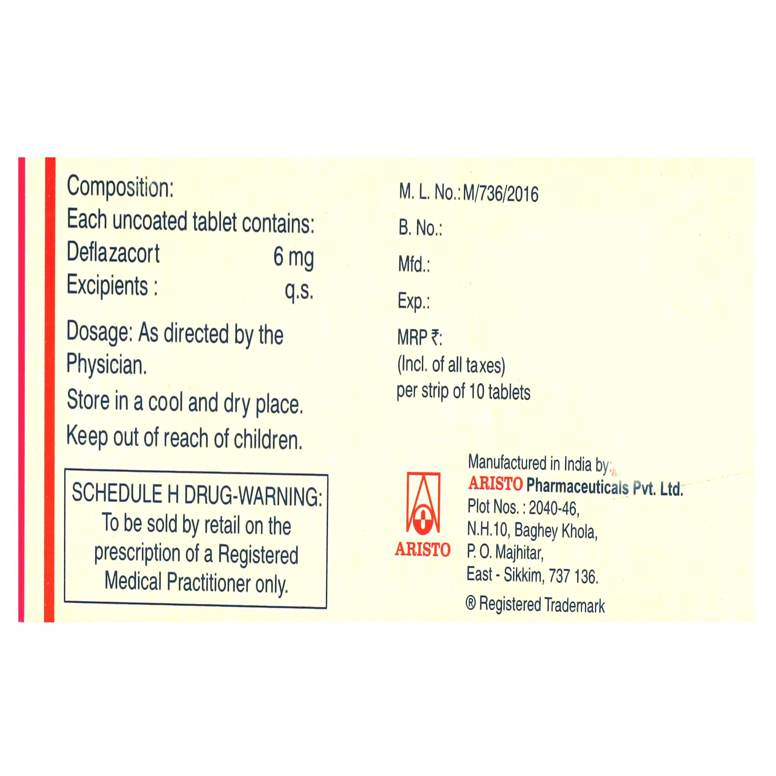Dezacor-6 Tablet 10's Price, Uses, Side Effects, Composition - Apollo ...