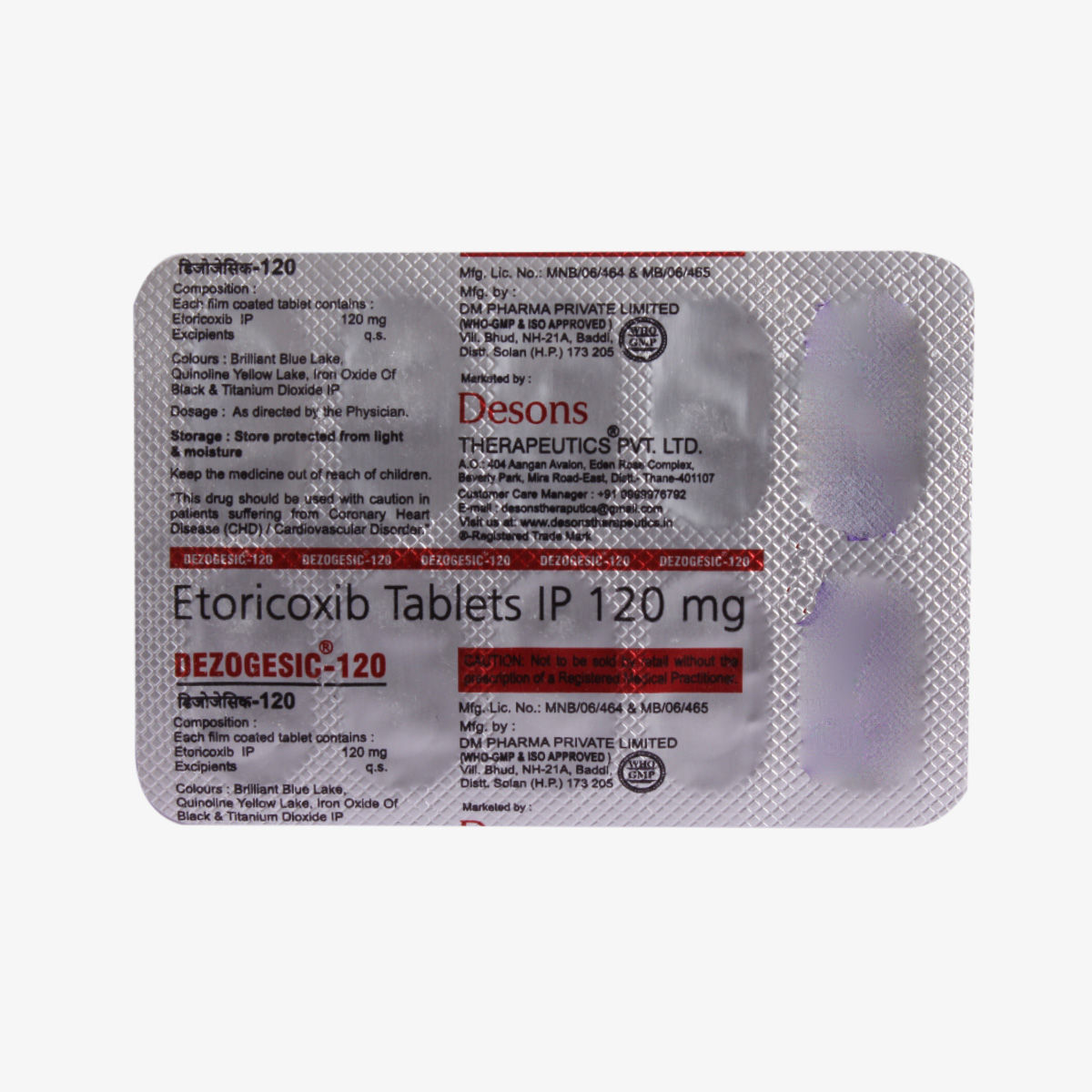 Dezogesic-120 Tablet 10's Price, Uses, Side Effects, Composition ...