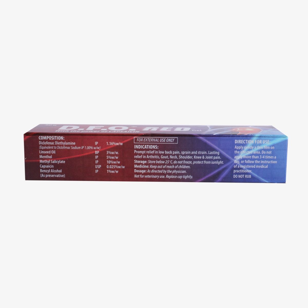 D.F.O. Red Gel 30 gm Price, Uses, Side Effects, Composition - Apollo ...